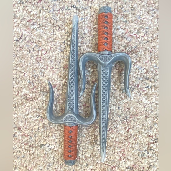 Other | 2 Ninja Sai Daggers Warrior Toy Plastic Weapon Costume Samurai ...